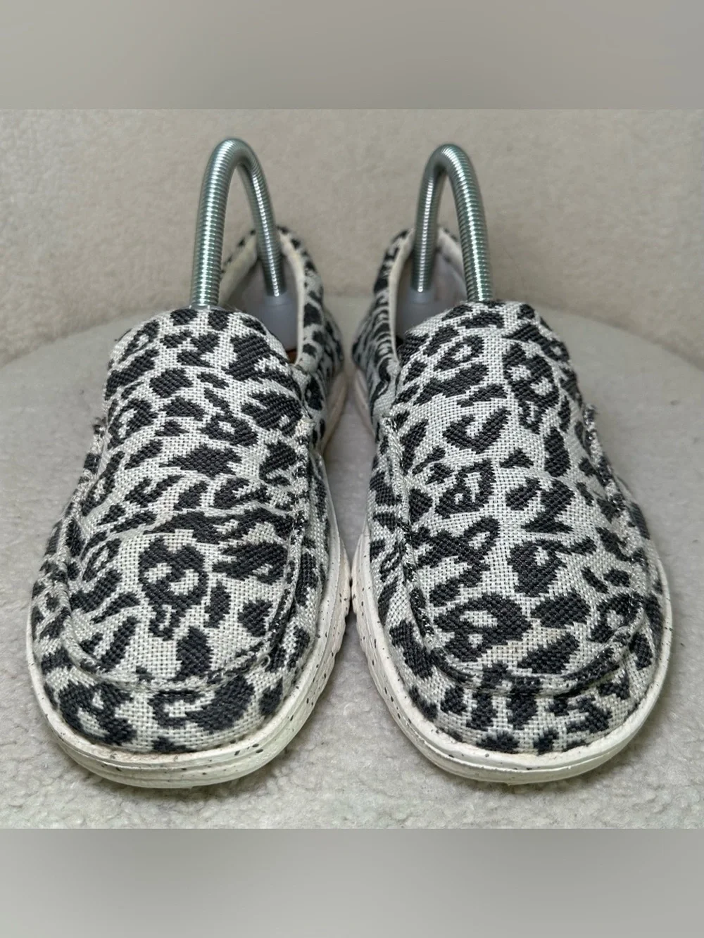 Hey Dude | Shoes | Hey Dude Misty Cheetah Grey Black Slip On Loafers ...